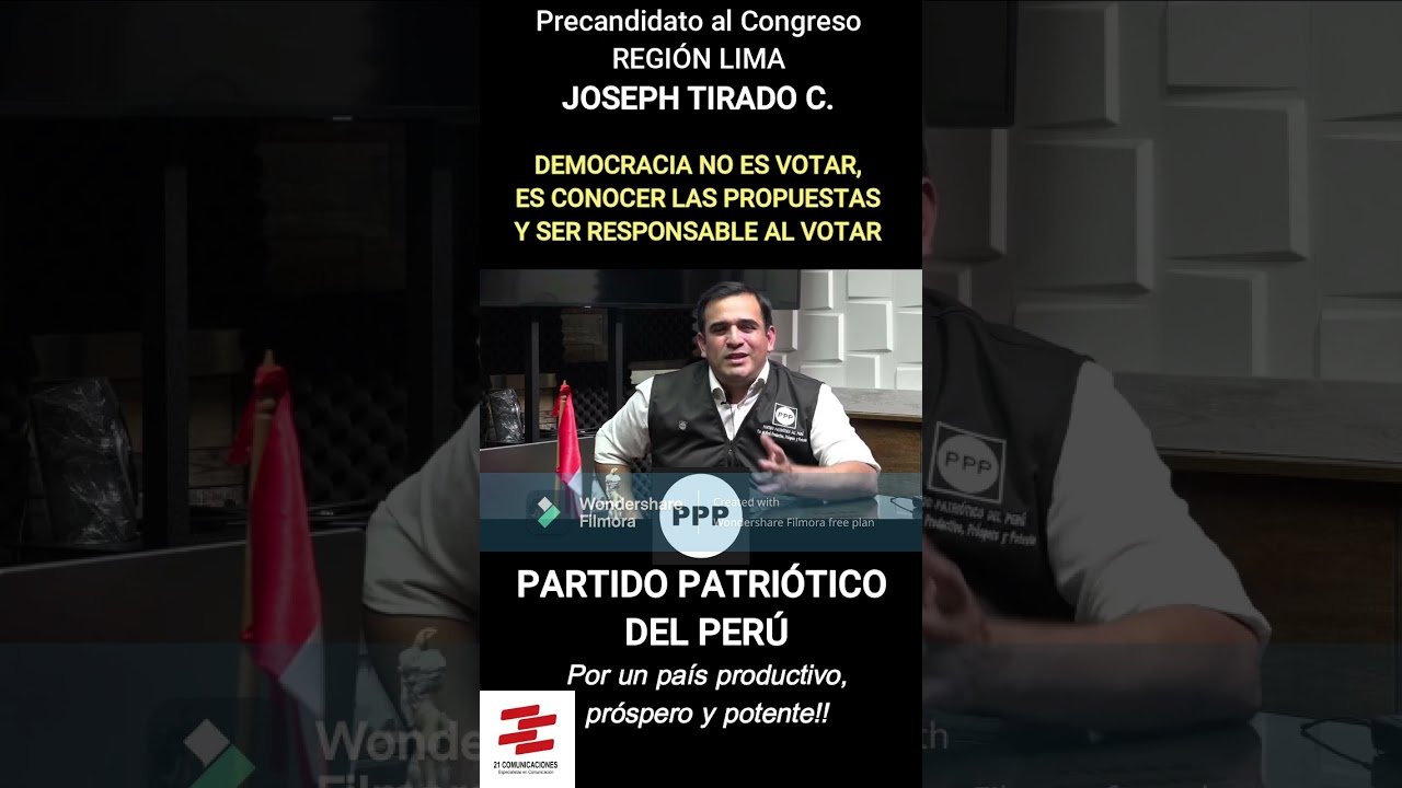 EN JUSTICIA SOSTENIBLE. Precandidato Joseph Tirado responde acerca de ...